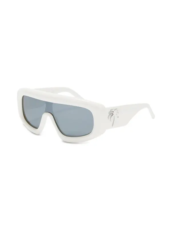 Palm Angels Carmel Shield-frame Sunglasses - White