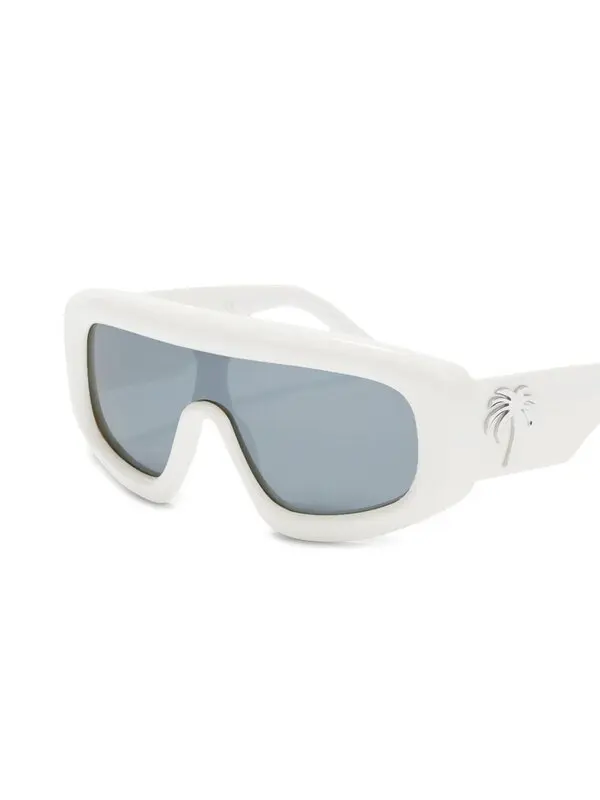 Palm Angels Carmel Shield-frame Sunglasses - White