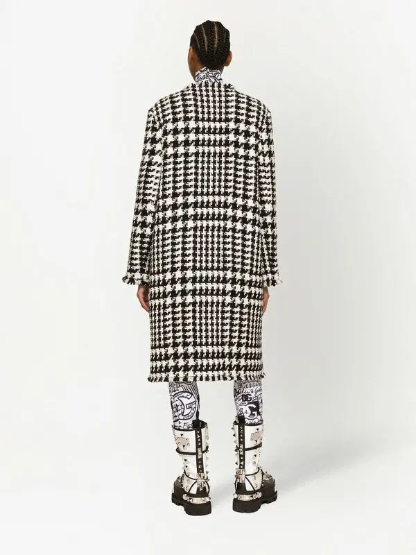 Dolce & Gabbana Tweed Single-breasted Coat