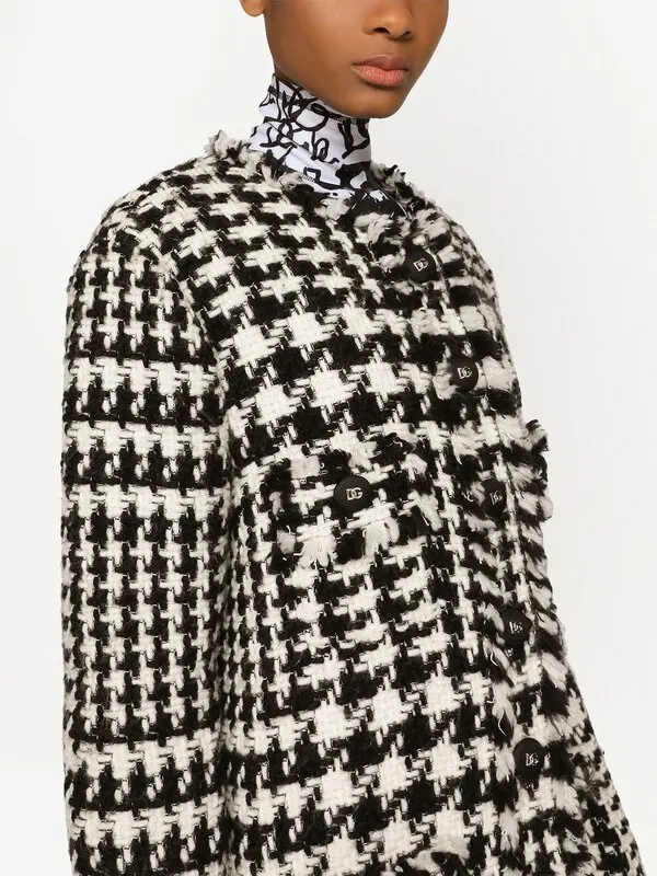 Dolce & Gabbana Tweed Single-breasted Coat