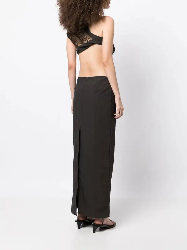 Christopher Esber Fringed Column Maxi Dress
