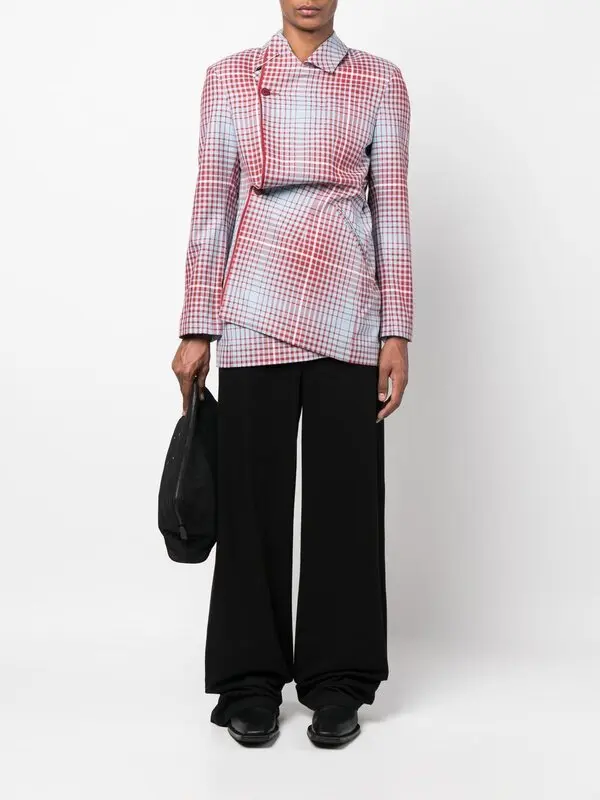 CHARLES JEFFREY Checked Single-breasted Jacket