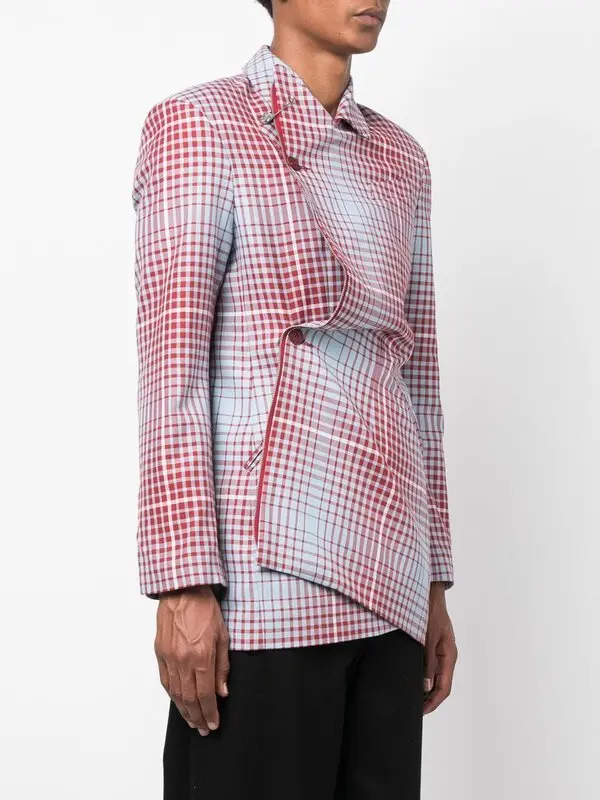 CHARLES JEFFREY Checked Single-breasted Jacket