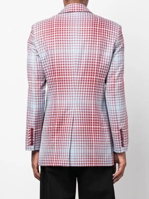 CHARLES JEFFREY Checked Single-breasted Jacket