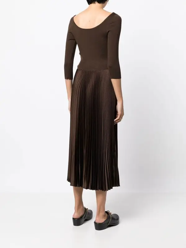 ralph lauren brown pleated dress Polo Ralph Lauren's Instagram photo: Monochromatic style takes the lead in  our latest women's collection. Introducing our Long-Sleeve Mockneck Dress  featuring a refined