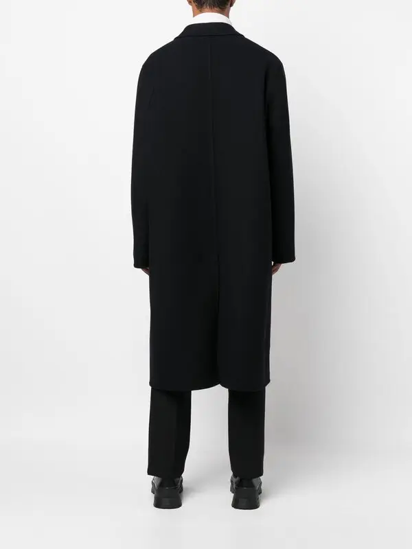 JIL SANDER Notched-collar Cashmere Coat - Blue