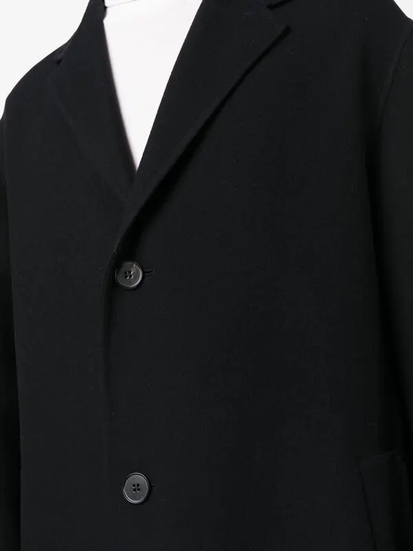 JIL SANDER Notched-collar Cashmere Coat - Blue