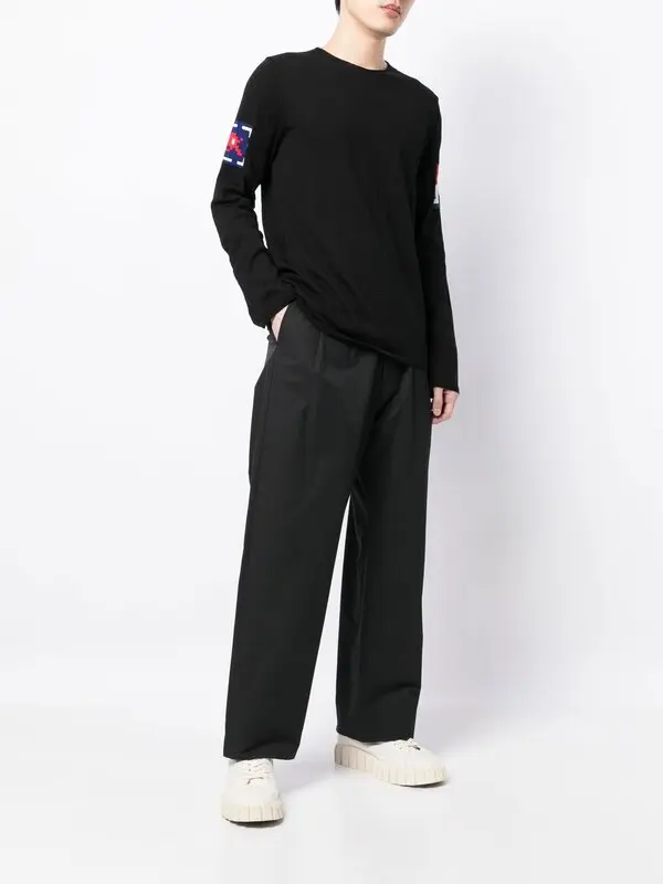 Comme Des Garçons Intarsia-knit Sweater - Black