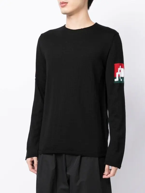 Comme Des Garçons Intarsia-knit Sweater - Black