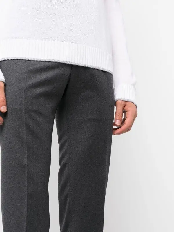 PT TORINO Slim-cut Tailored Trousers - Grey
