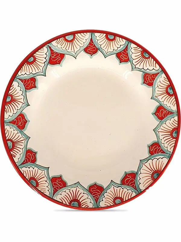 LES-OTTOMANS Peacock Dinner Plate - Multicolour