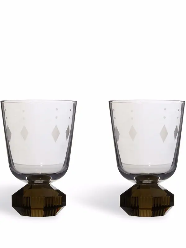 REFLECTIONS COPENHAGEN Chelsea Set Of Two Glasses - Grey