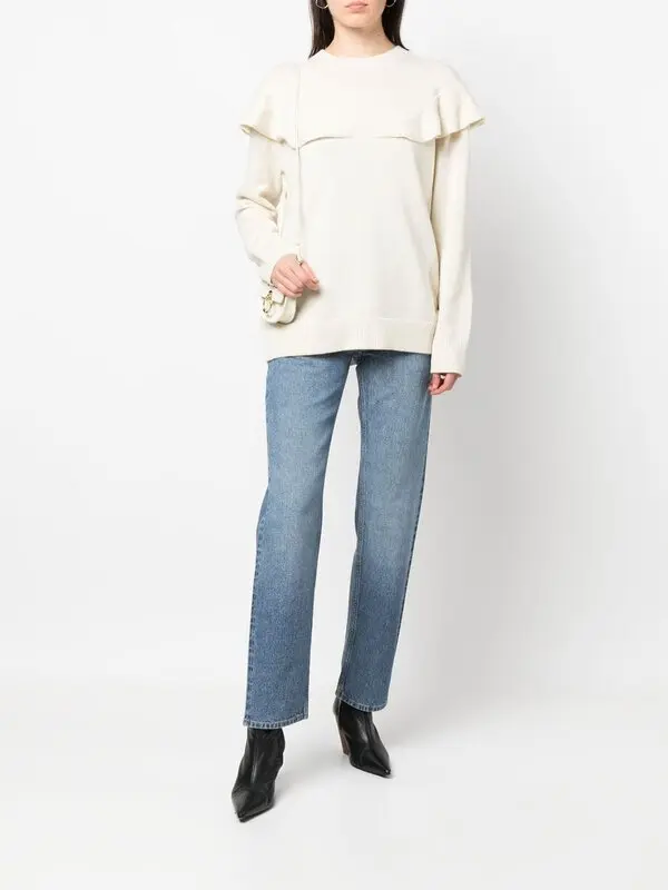 Chloé Ruffle-trim Cashmere Jumper