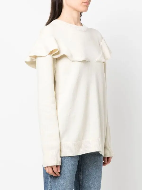 Chloé Ruffle-trim Cashmere Jumper