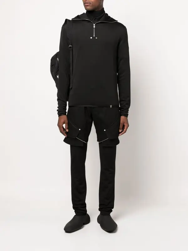 1017 Alyx 9sm Half-zip Long-sleeved Sweatshirt - Black