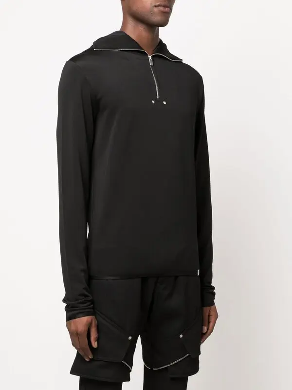 1017 Alyx 9sm Half-zip Long-sleeved Sweatshirt - Black