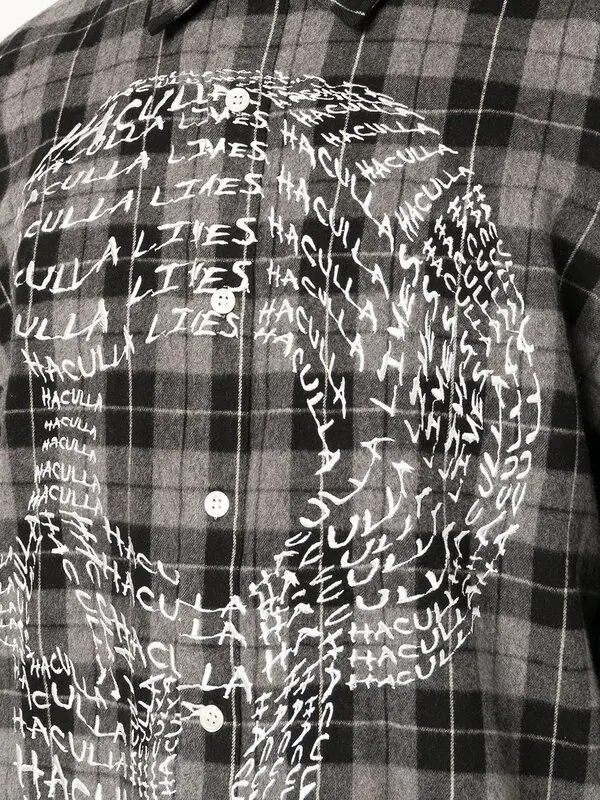 HACULLA. Slogan-print Skull Shirt - Grey