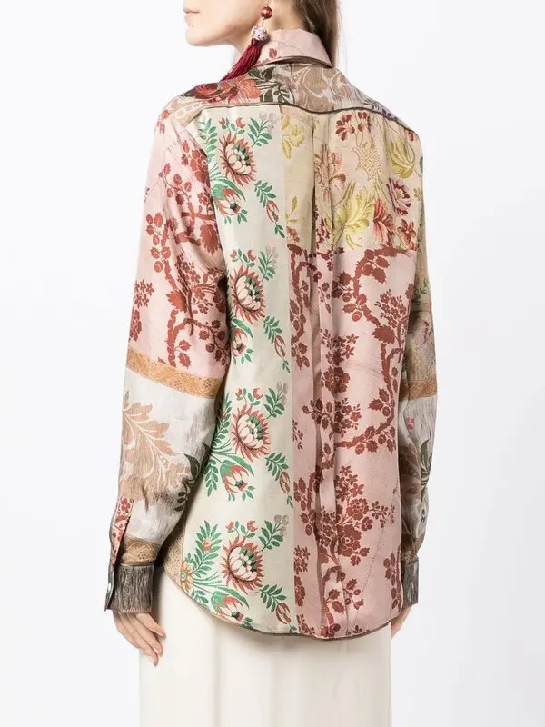 PIERRE-LOUIS MASCIA Floral-print Silk Shirt