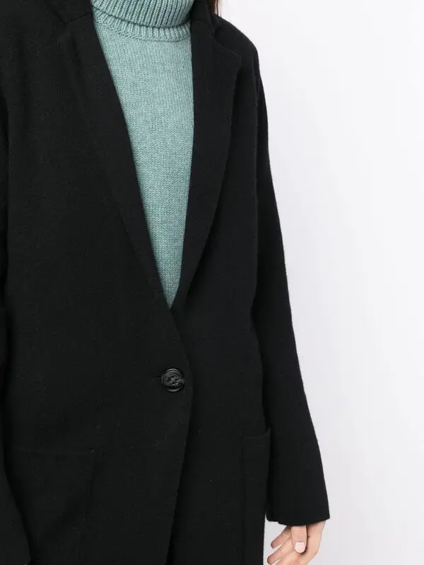 LISA YANG Single-breasted Fitted Coat - Black