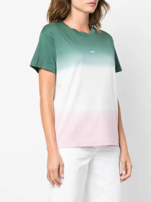 A.p.c. Gradient-effect Logo-print T-shirt