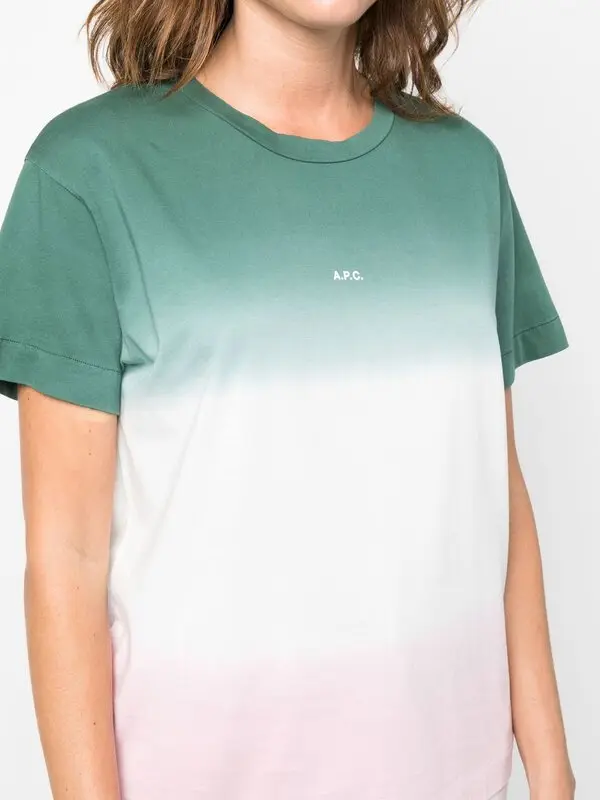 A.p.c. Gradient-effect Logo-print T-shirt