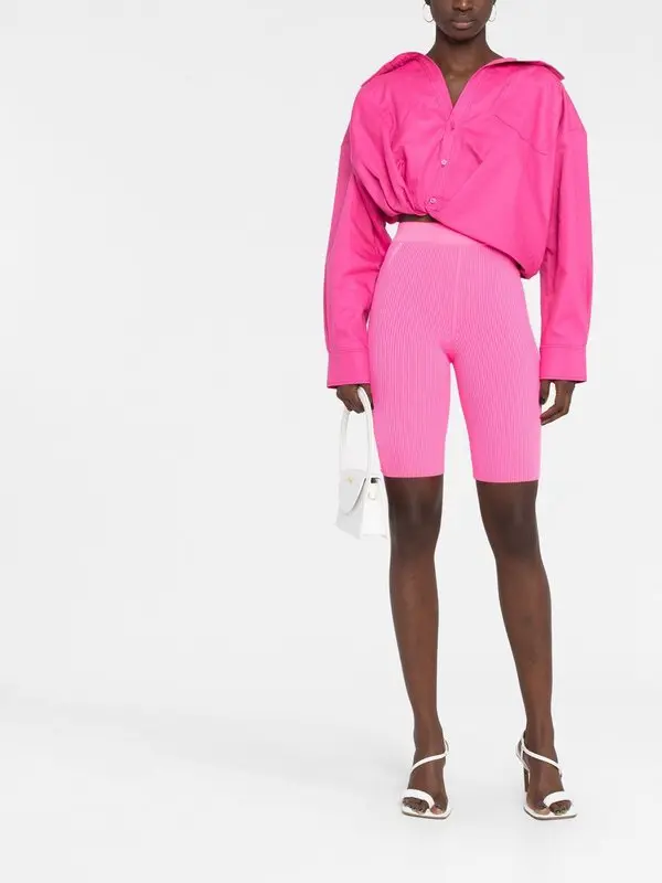 Jacquemus La Chemise Mejean Tucked Blouse - Pink