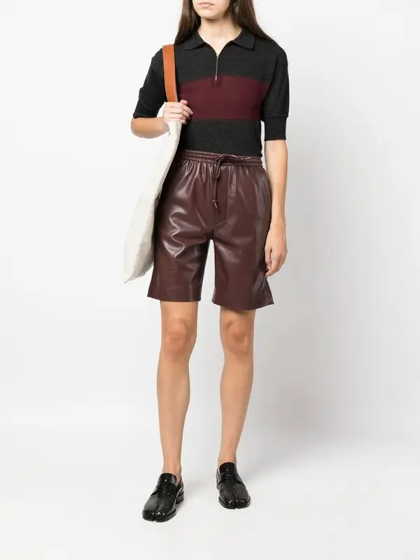 MAISON MARGIELA Two-tone Zip-up Polo Shirt