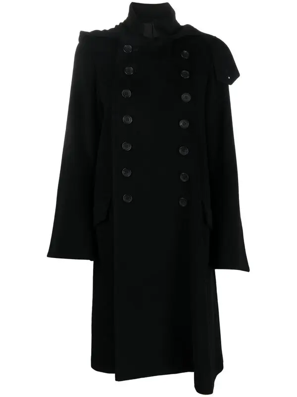 Yohji Yamamoto Double-breasted Cape-style Coat