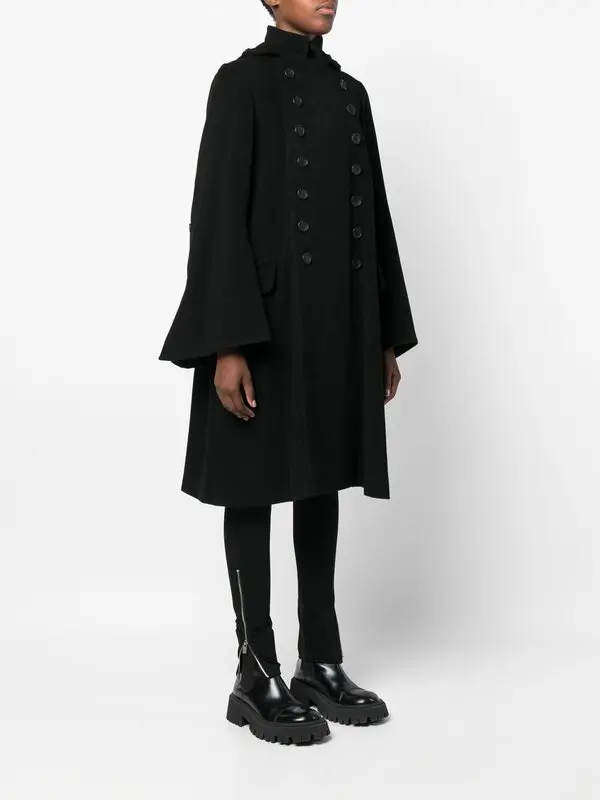 Yohji Yamamoto Double-breasted Cape-style Coat