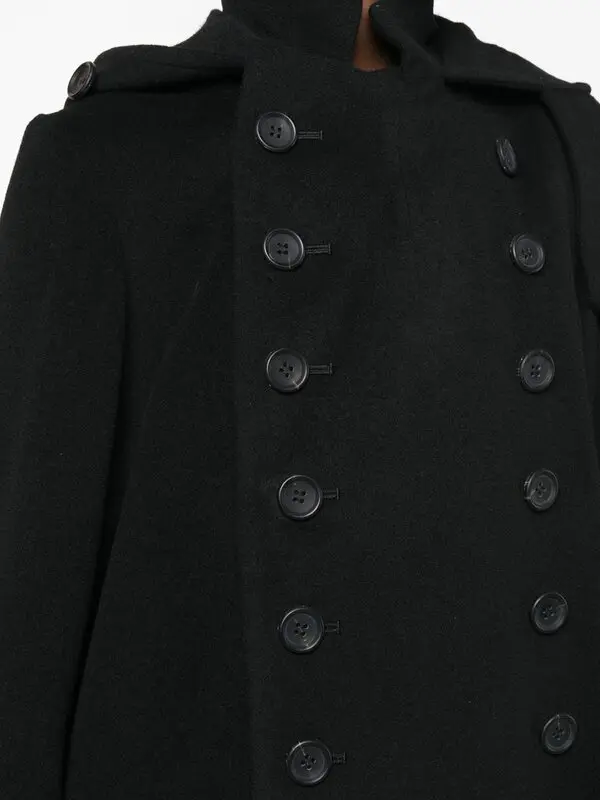 Yohji Yamamoto Double-breasted Cape-style Coat