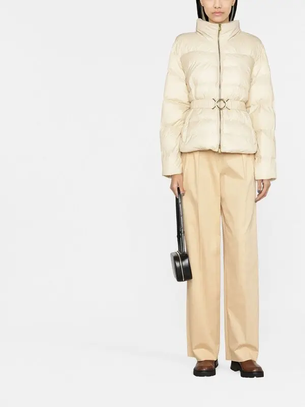Pinko Logo Print Collar Puffer Jacket
