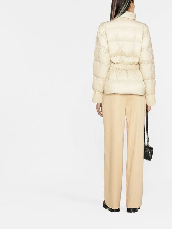 Pinko Logo Print Collar Puffer Jacket