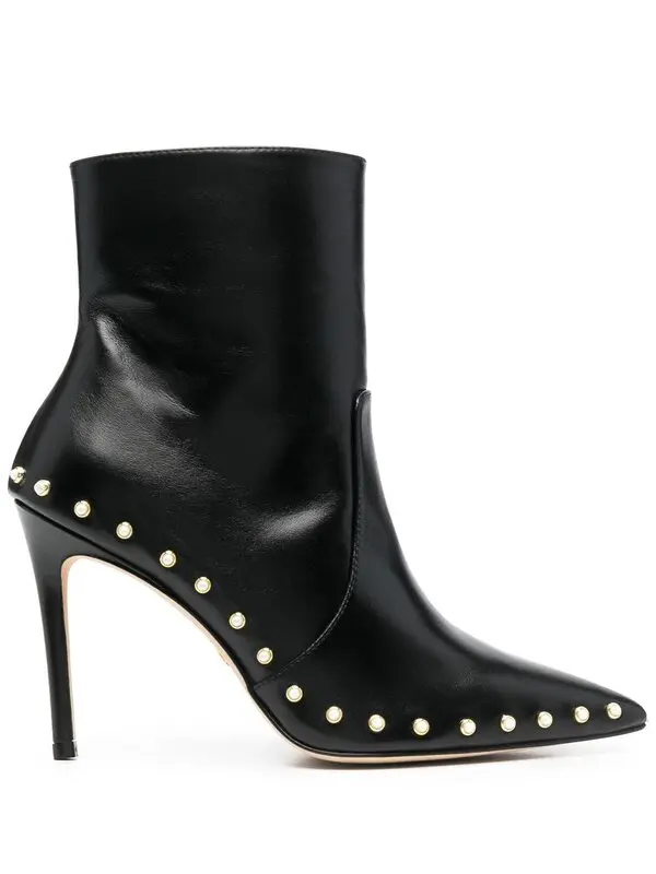STUART WEITZMAN 110mm Pearl-detail Leather Boots