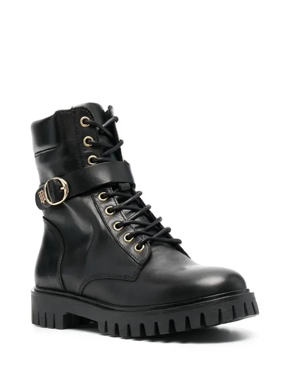 Tommy Hilfiger Ankle-length Leather Biker Boots
