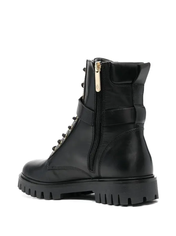 Tommy Hilfiger Ankle-length Leather Biker Boots