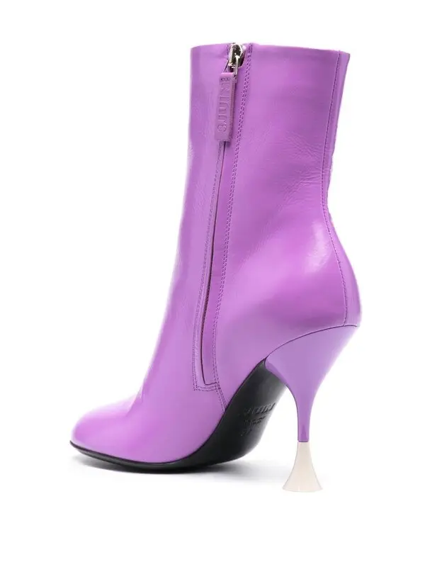 3JUIN 100mm Leather Ankle Boots