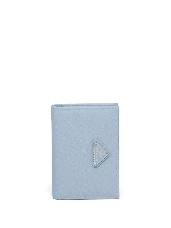 Prada Small Logo-plaque Wallet - Blue