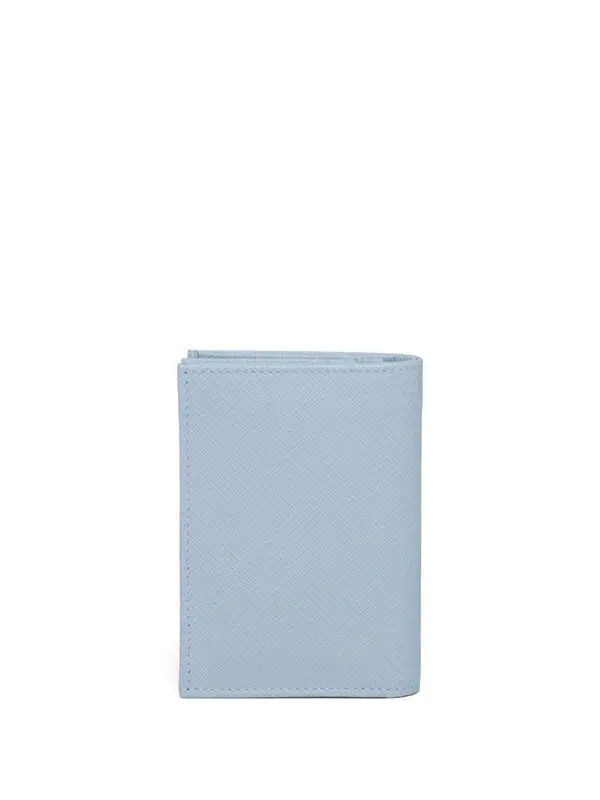 Prada Small Logo-plaque Wallet - Blue