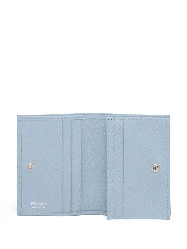 Prada Small Logo-plaque Wallet - Blue