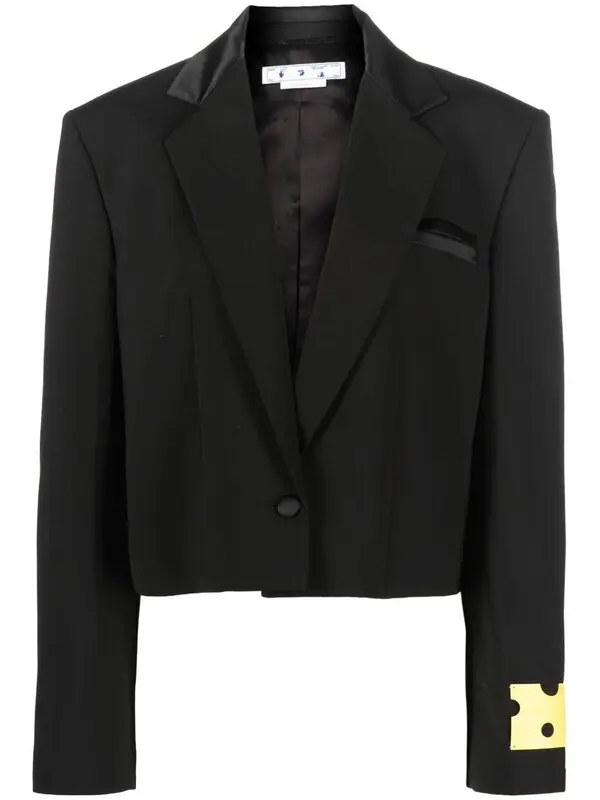 Off-White Single-breasted Cropped Blazer
