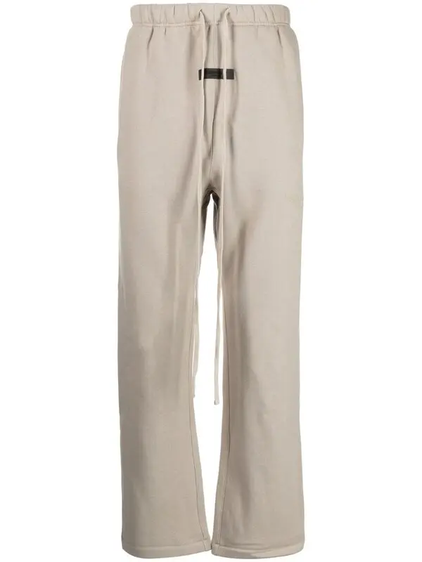 Fear Of God Logo-patch Drawstring Track Pants - Grey