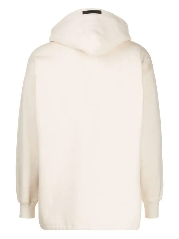Fear Of God Cotton Hoodie With Debossed Logo - Neutrals