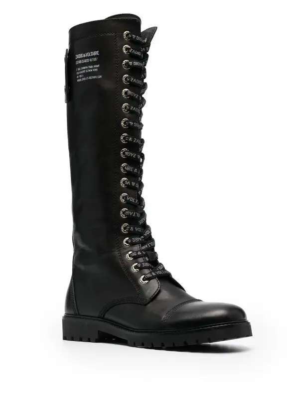 Zadig&Voltaire Leather Knee-high Boots - Black