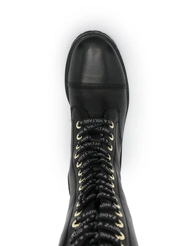 Zadig&Voltaire Leather Knee-high Boots - Black