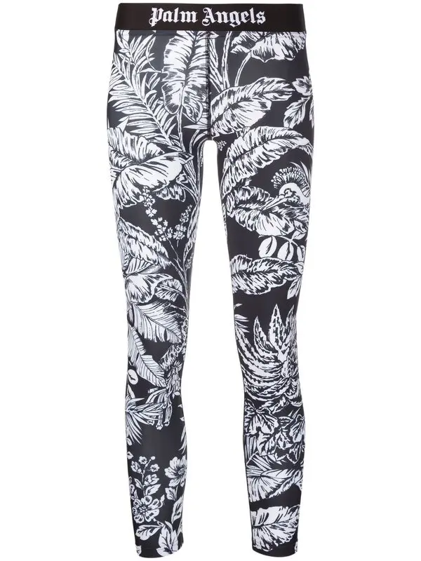 Palm Angels Jungle Parrots Stretch Leggings