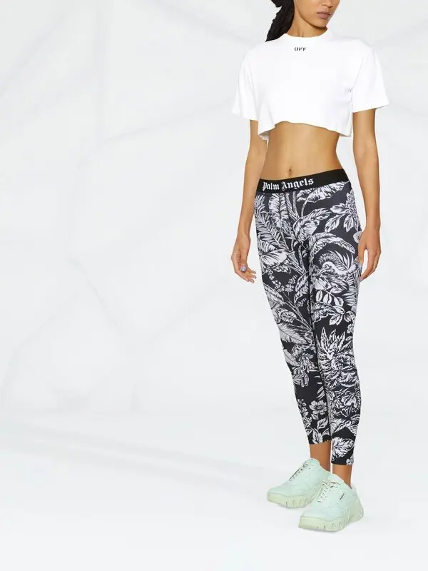 Palm Angels Jungle Parrots Stretch Leggings