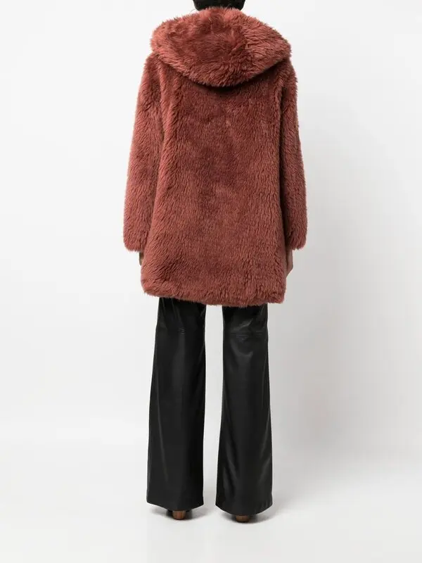 YVES SALOMON Short Hooded Wool Coat