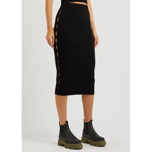 Cotton Citizen Capri Cut-out Stretch-cotton Midi Skirt