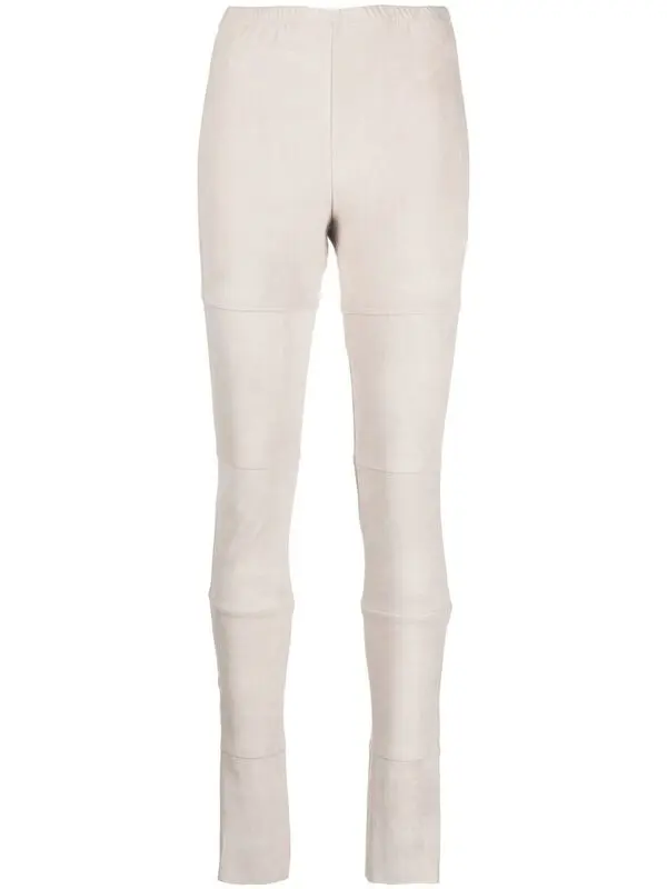 Kristensen Du Nord Panelled Suede Leggings - Neutrals
