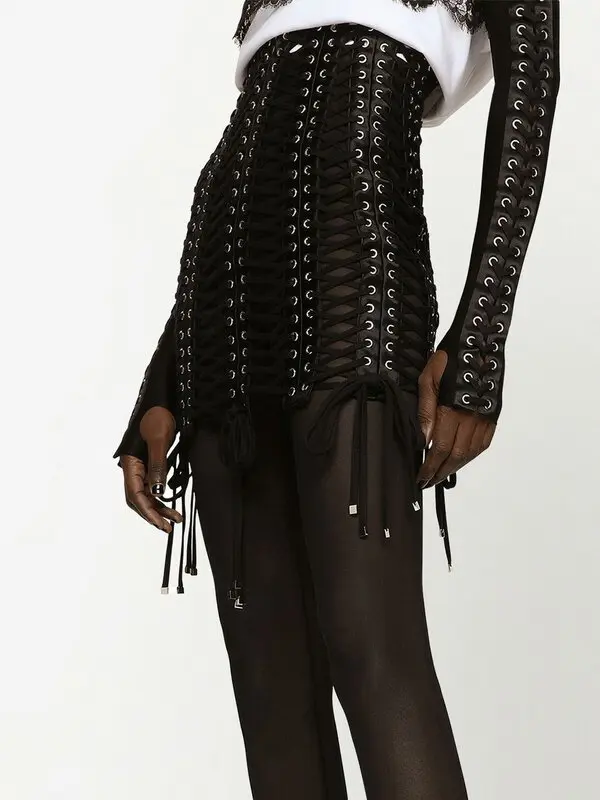 Dolce & Gabbana Eyelet-embellished Miniskirt